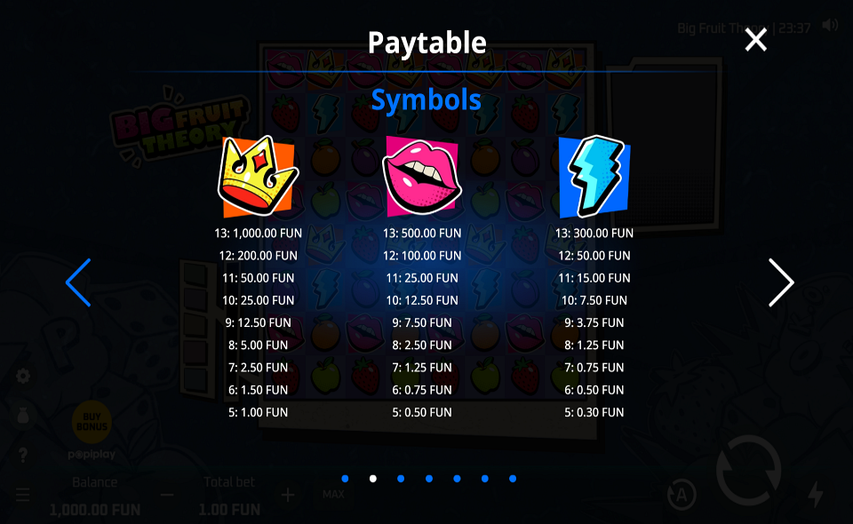 Play Big Fruit Theory by Popiplay - Free Demo