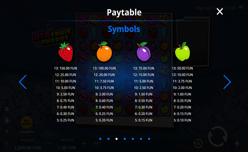 Play Big Fruit Theory by Popiplay - Free Demo
