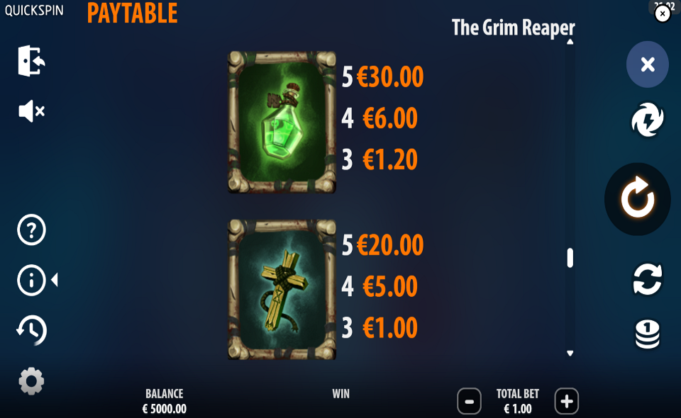 Play The Grim Reaper by Quickspin - Free Demo