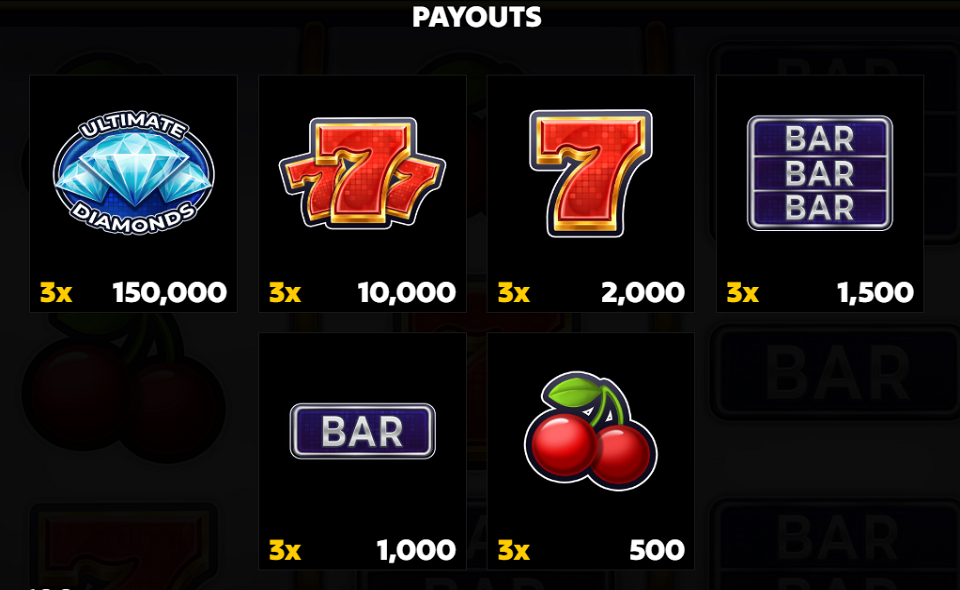 Play Ultimate Diamonds Diamond Treasures by Apparat Gaming - Free Demo